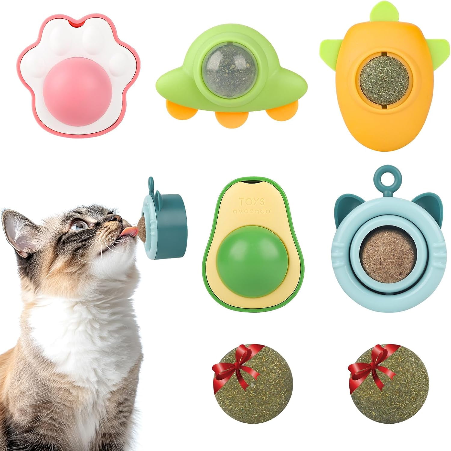 Cat Nip Ball Catnip Balls for Cat Nip Toys for Indoor Cats Catnip Balls That Stick On Wall 5 ...