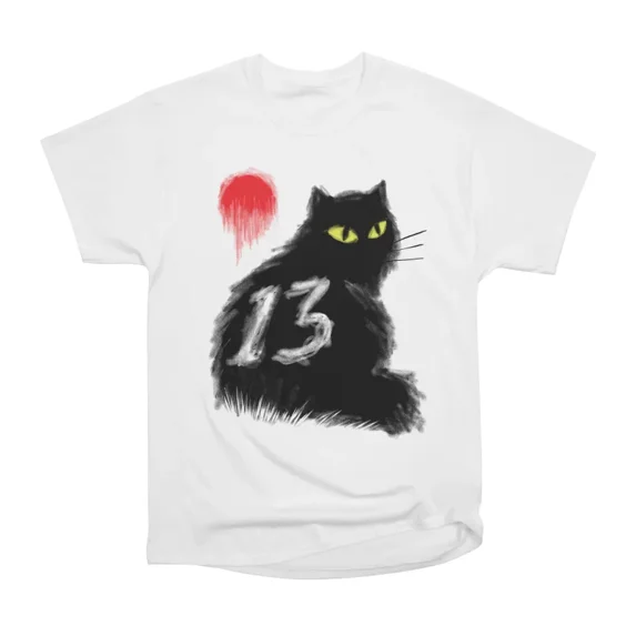 Cat Number 13 T-Shirt Tee Gift For Him Merch For Her Apparel For Friend ...