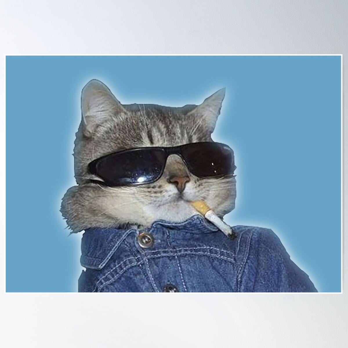 Cat Of Smonk Cig Poster Wall Art, Modern Wall Decor For Living Room ...