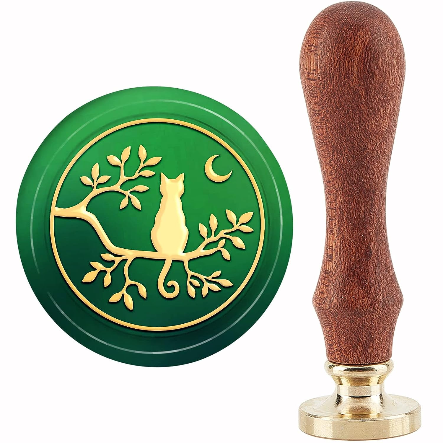 Cat On The Branch Wax Seal Stamp Removable Brass Sealing Stamps Heads ...