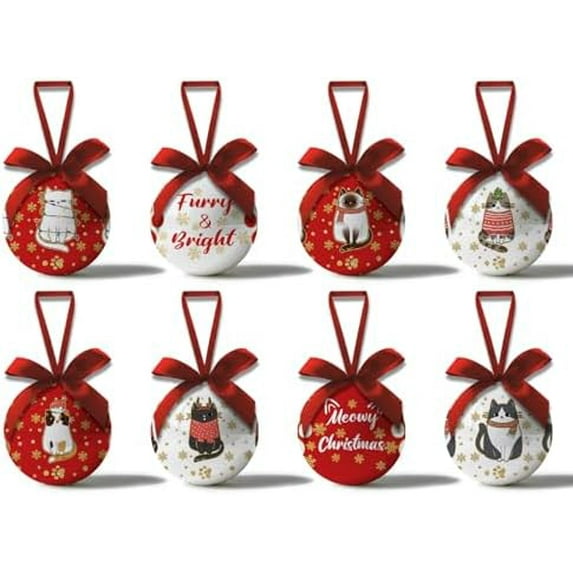 Cat Ornaments for Christmas Tree - Cat Christmas Ornament Decor for ...