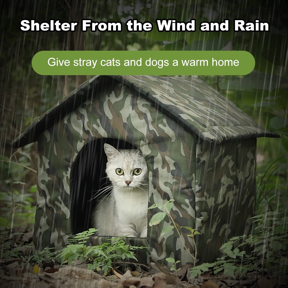 Cat Outdoor Cat House Stray Cat Dog House, Indoor And Outdoor Use, Wind ...