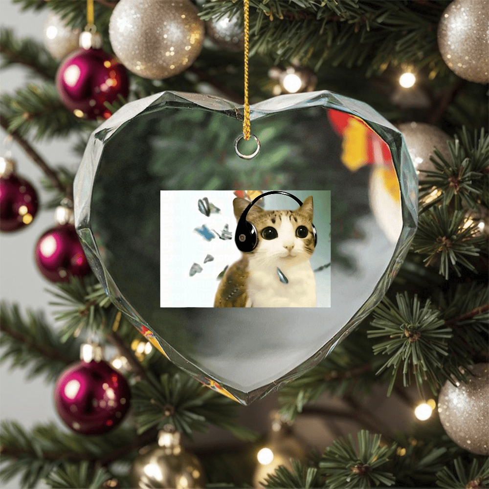 Cat Owl Cursed Internet Trendy meowl Ornament, Hanging Decor, Crystal ...