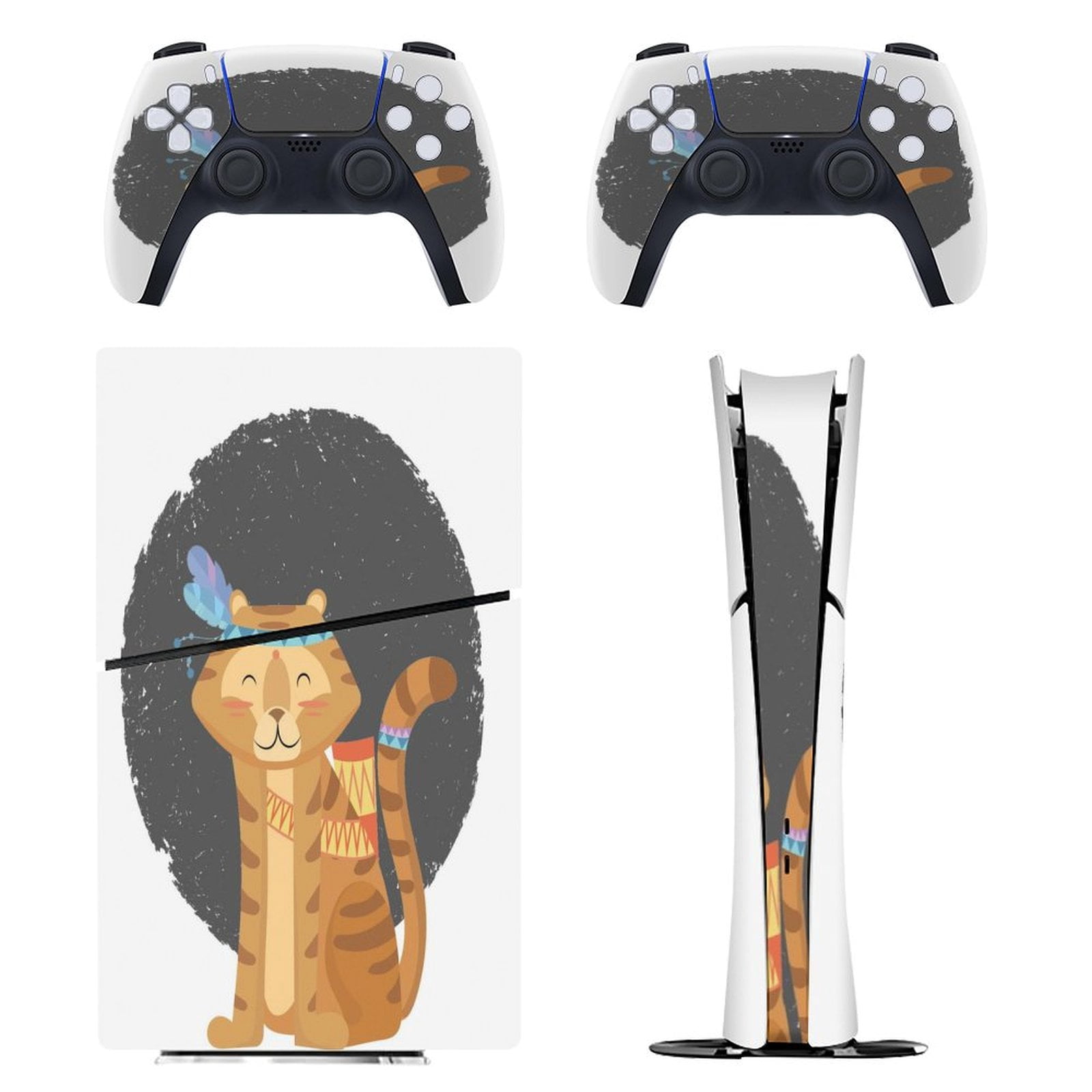 Cat PS5/PS5 Slim Digital Disc Skin Sticker For Console And Controller ...