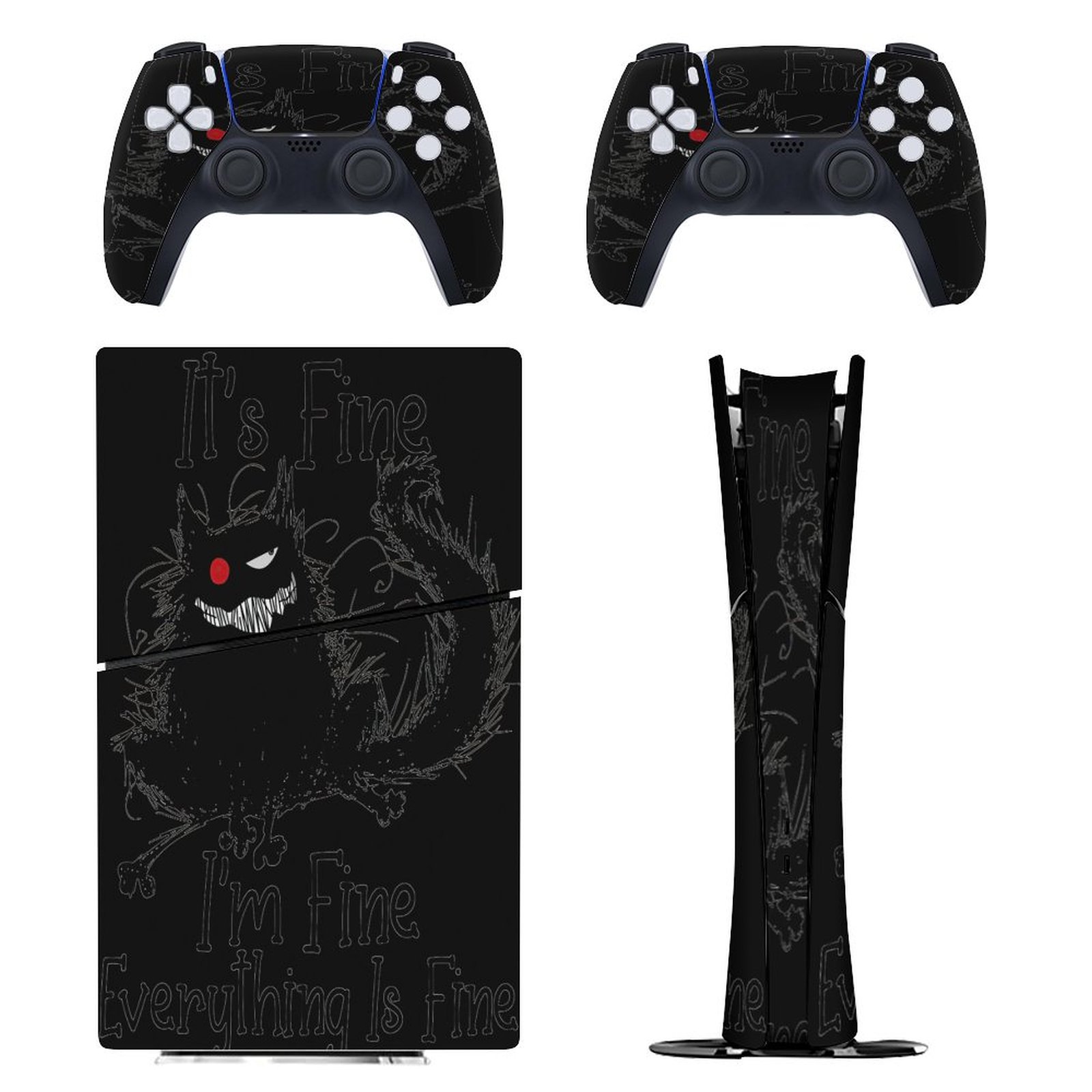 Cat PS5/PS5 Slim Digital Disc Skin Sticker For Console And Controller ...