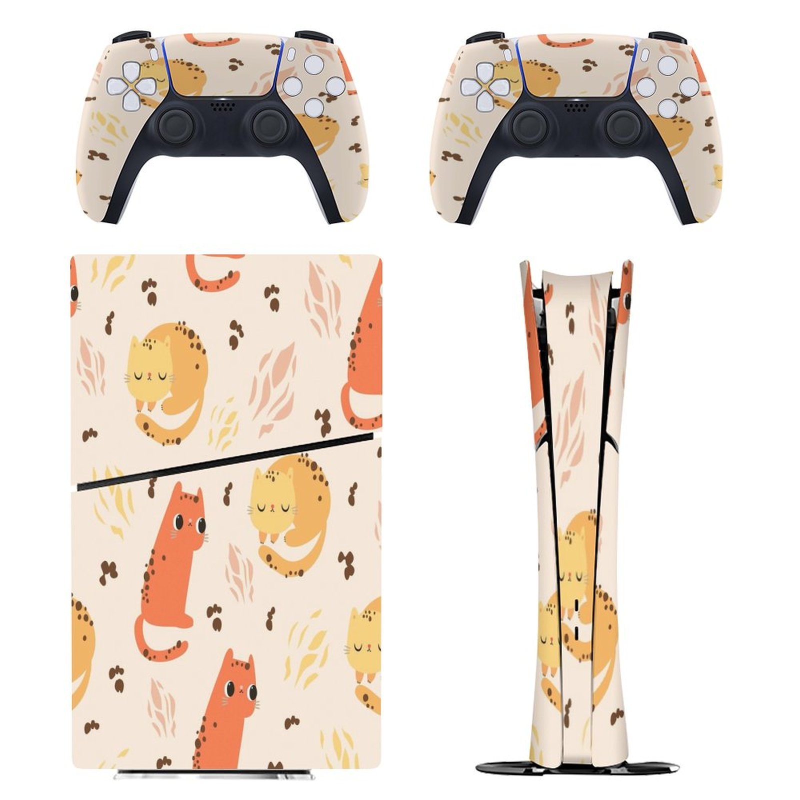 Cat PS5/PS5 Slim Digital Disc Skin Sticker For Console And Controller ...