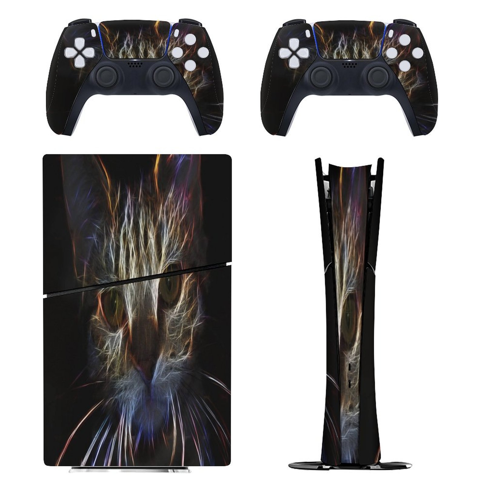 Cat PS5/PS5 Slim Digital Disc Skin Sticker For Console And Controller ...