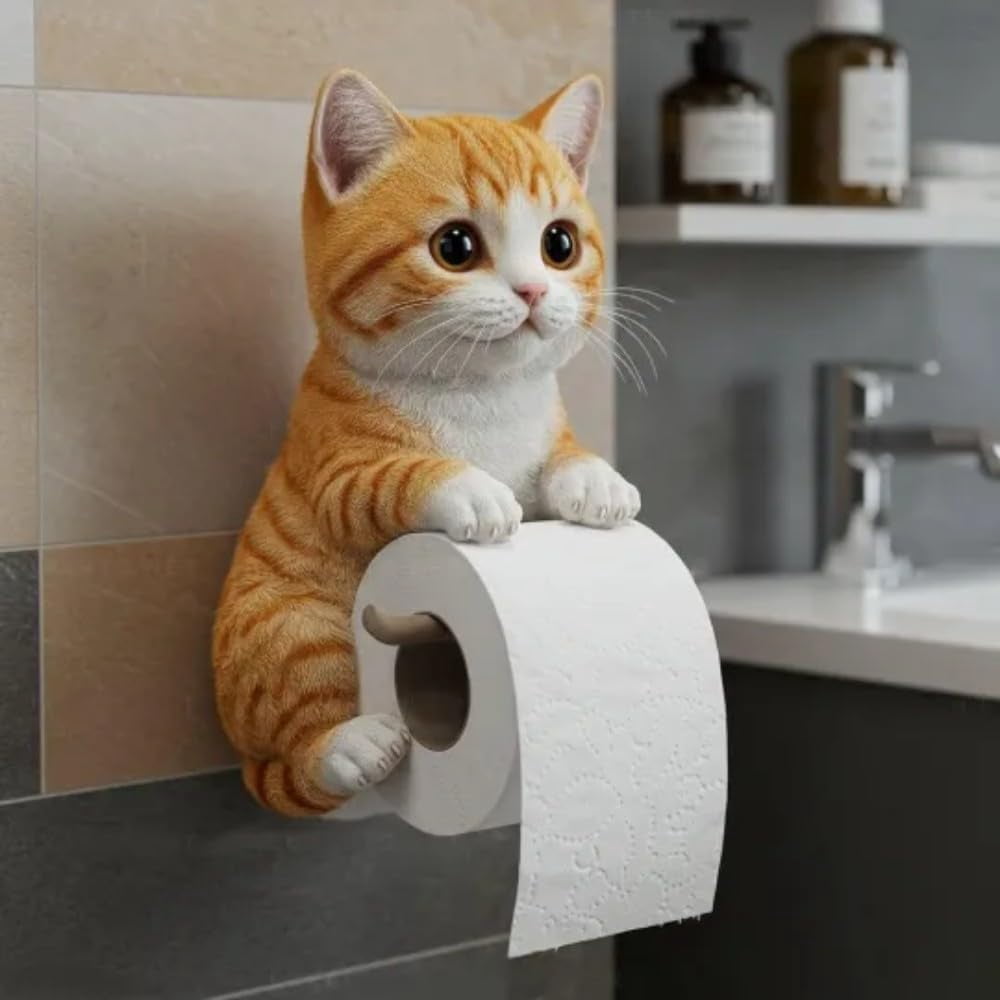 Cat Paper Holder 2026 New Cat Toilet Roll Holder Funny Toilet Paper ...