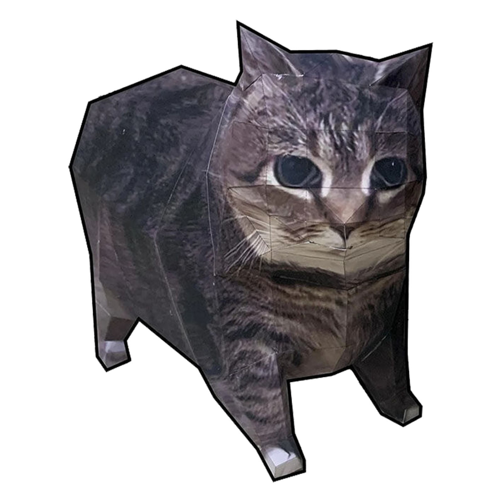 Cat Papercraft Kit Life Scale 3D Paper Models DIY Handmade Craft Set ...