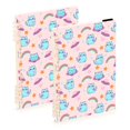 Cat Pattern A5 Notebook Set of 2 Refillable 60 Sheets Detachable Ring ...