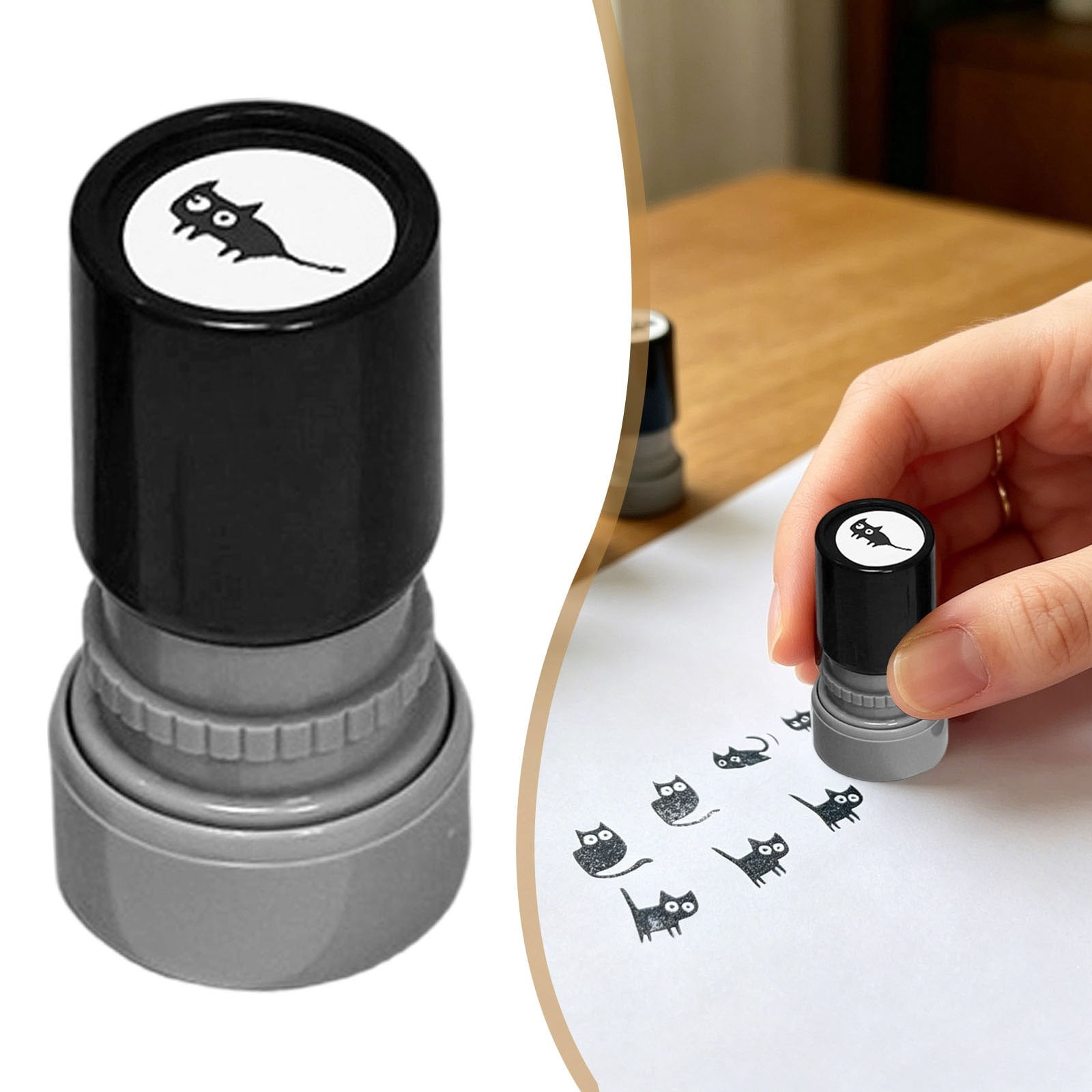 Cat Pattern Stamp, Cat Stamps Self Inking, Mini Kitten Stamp Set for ...