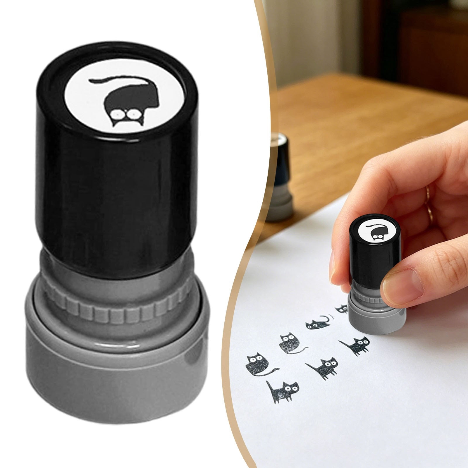 Cat Pattern Stamp, Cat Stamps Self Inking, Mini Kitten Stamp Set for ...