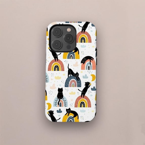 Cat Pattern Tough Protective Cute Cat Lover Gift Artistic Phone Case ...