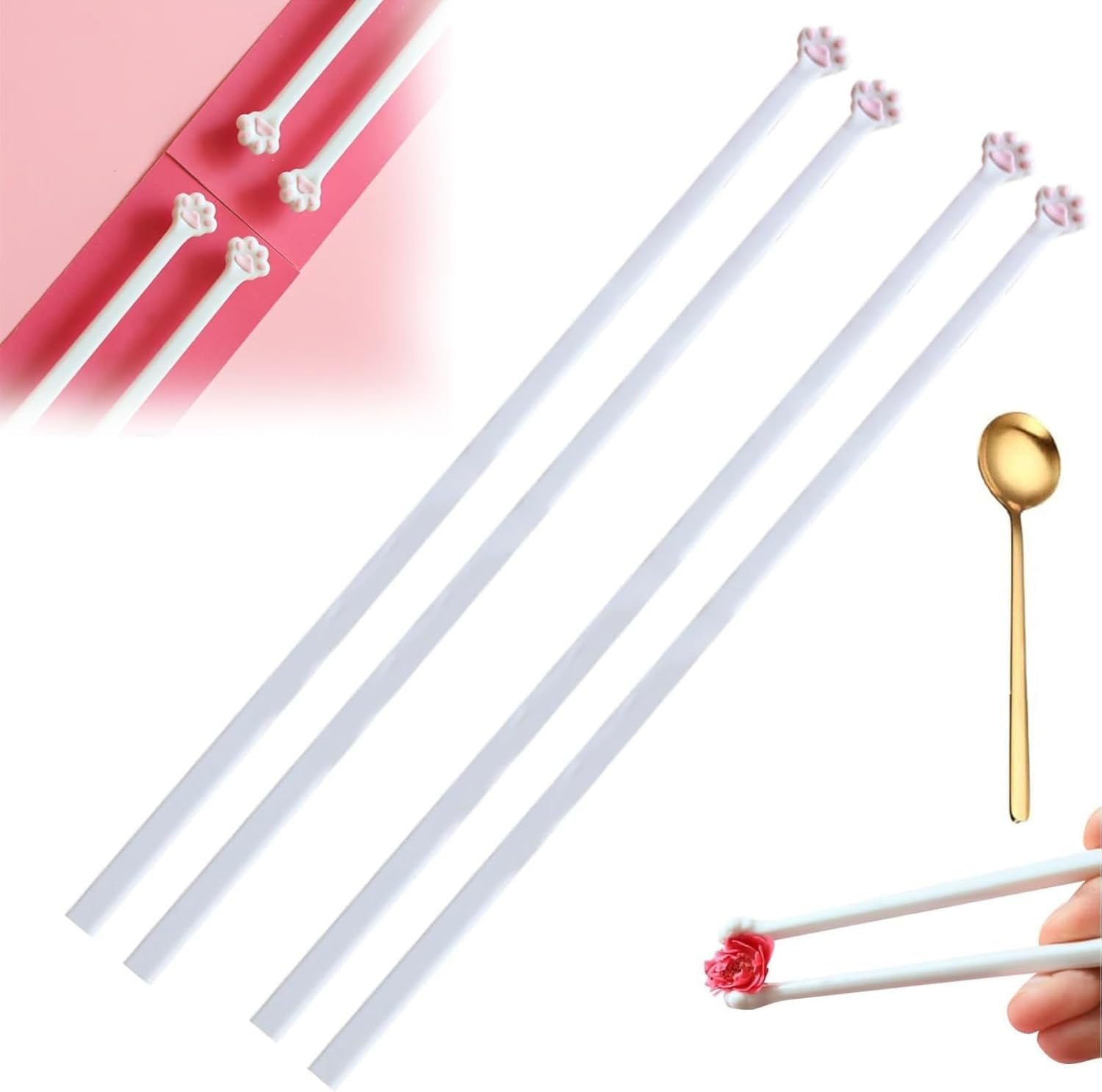 Cat Paw Chopsticks, Meowgic Chopsticks,Cute Fun & Unique Pink Paw ...