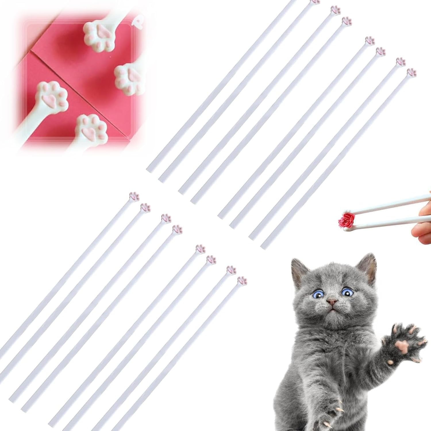 Cat Paw Chopsticks, Meowgicchopsticks, Unique Cute Pink Paw Prints ...