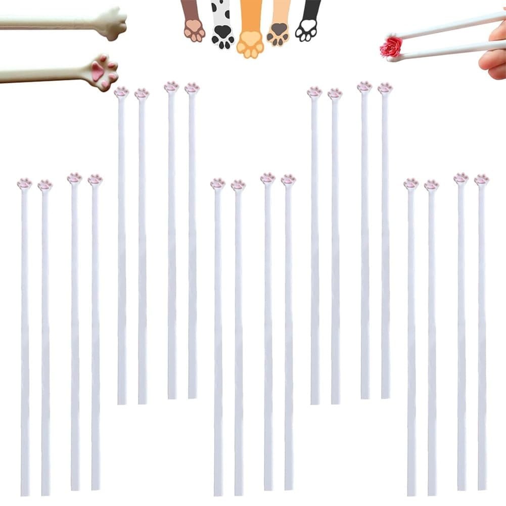 Cat Paw Chopsticks, Reusable Non-Slip Chopsticks with Cute Pink Paw ...