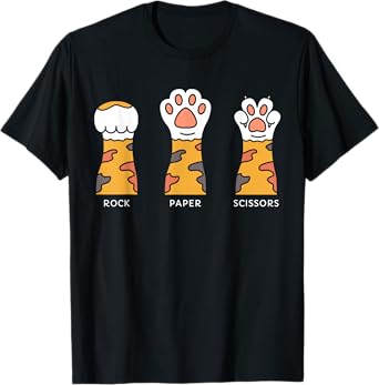 Cat Paw Hand Game Rock Paper Scissors T-Shirt - Walmart.com