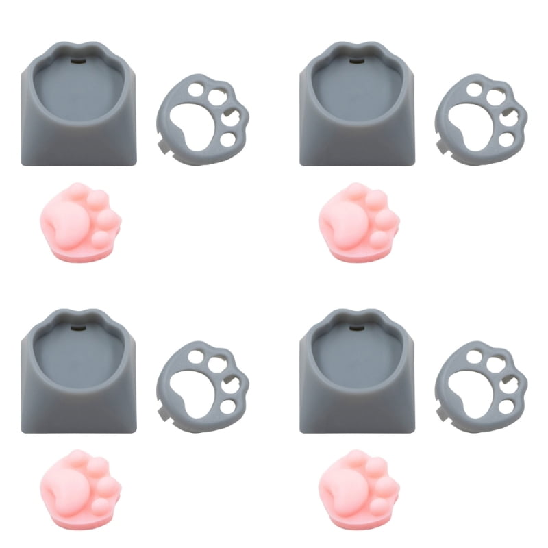 Cat Paw Keycaps Silicone Enhanced ABS Material Soft Touch Anti Wear ...
