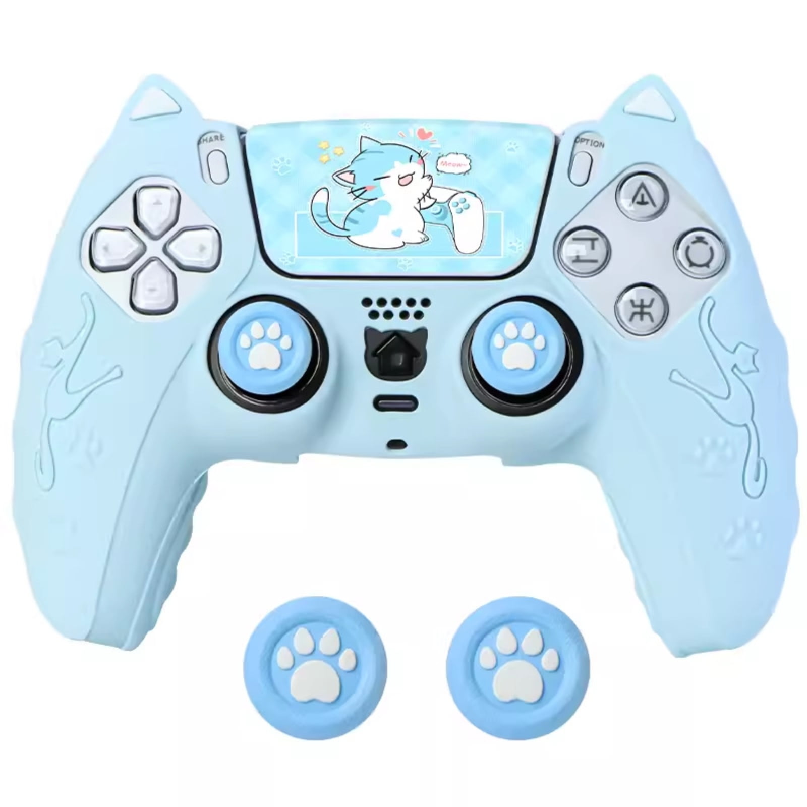 Cat Paw PS5 Controller Skin Anti-Slip Silicone Skin Protective Cover ...