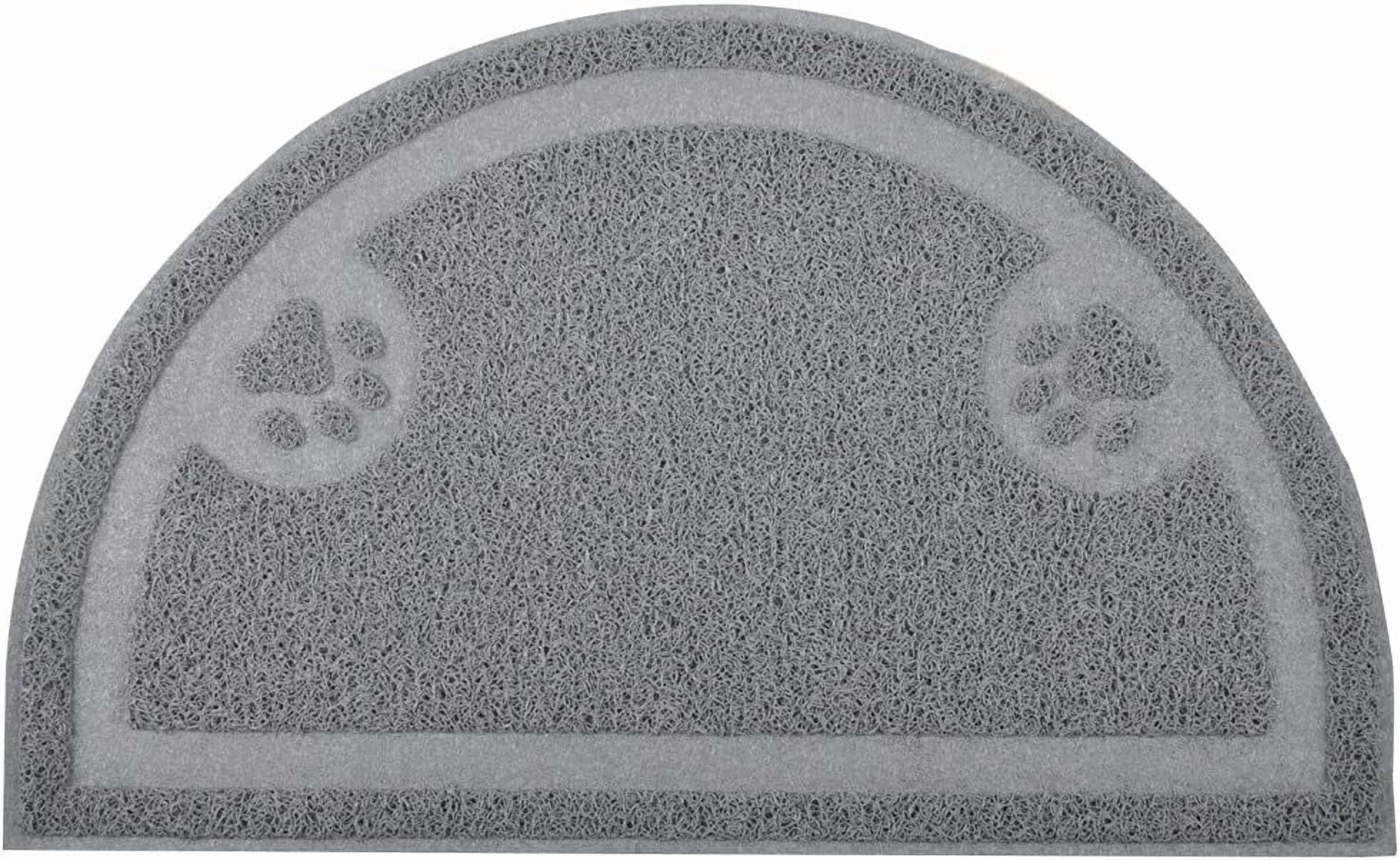 Cat Paw Print Litter Box Mat,Door Mat, Kitty Litter Rug,Half Circle,23 ...