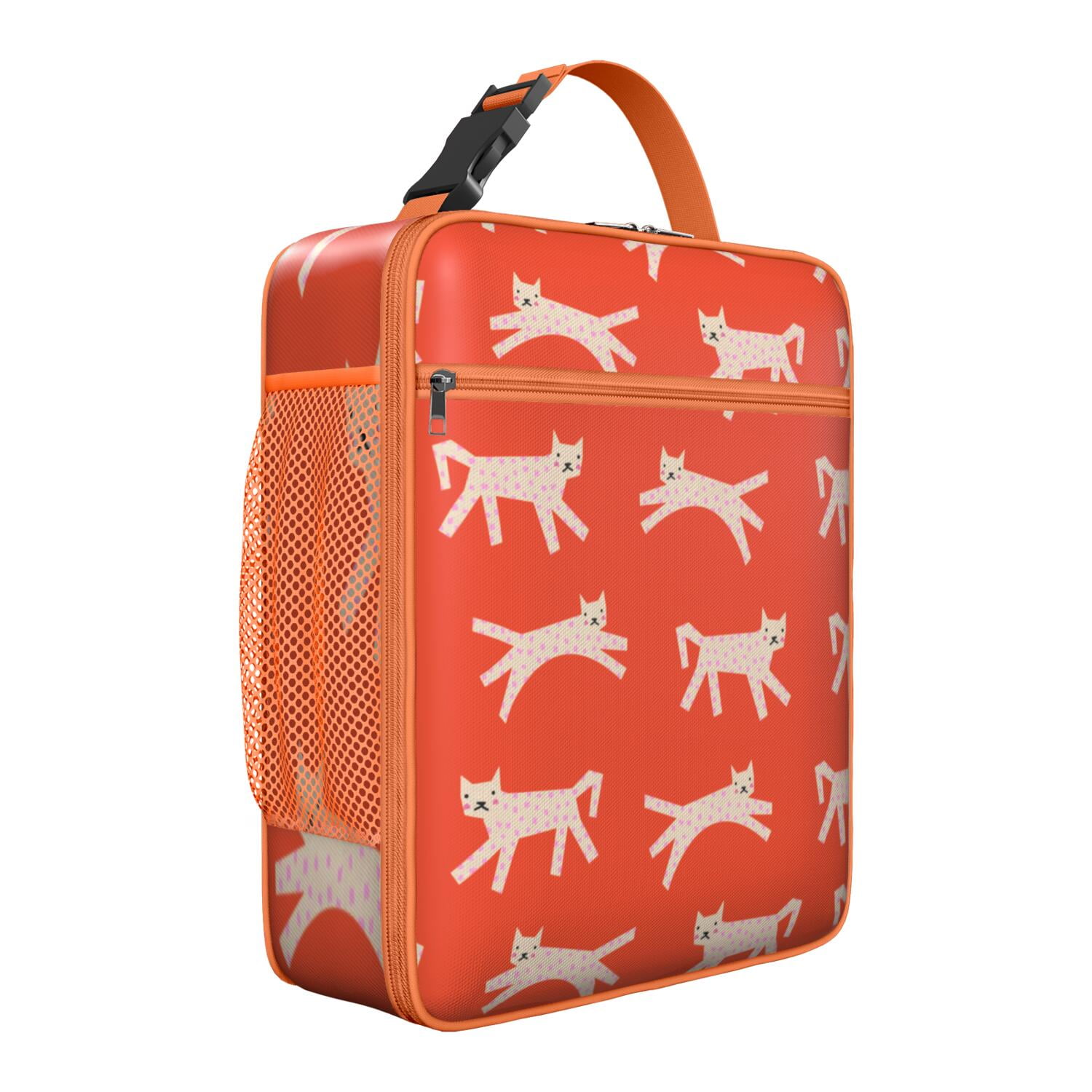 Cat Paw Print Pattern Insulated Lunch Bag, Cute and Funny Pet Lovers ...