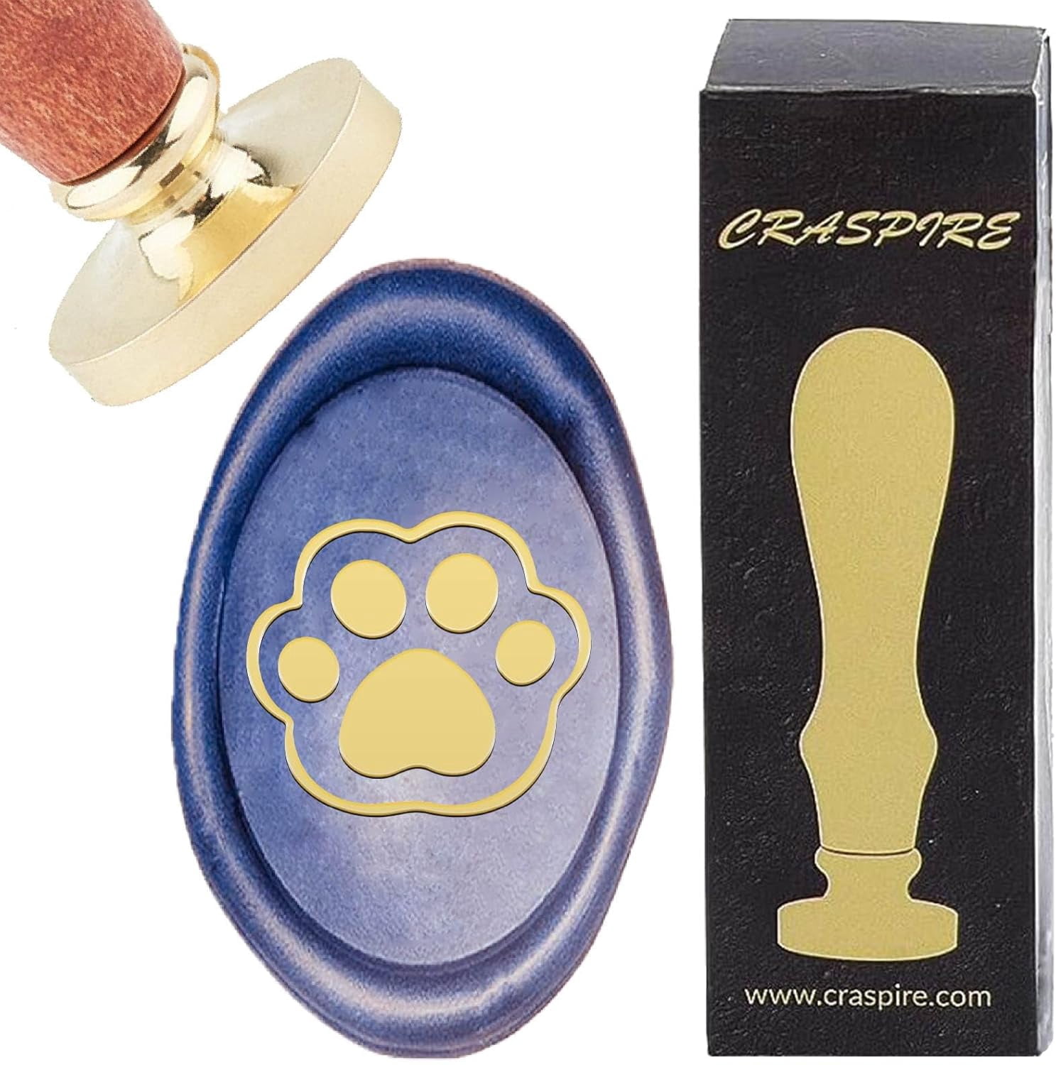Cat Paw Print Wax Seal Stamp Vintage Pet Animal Removable Brass Head ...