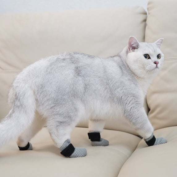Cat Paw Protectors, Anti-Scratch Anti-Bite Warm Cat Booties for Indoor ...