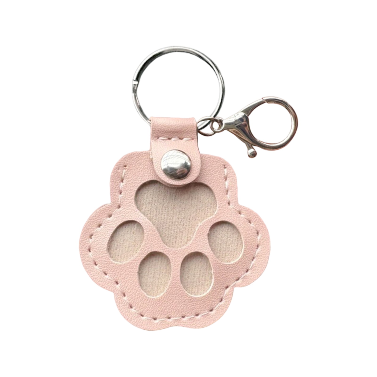Cat Paw Shaped Pet Hair Memorial Keychain, Transparent Pet Footprint ...