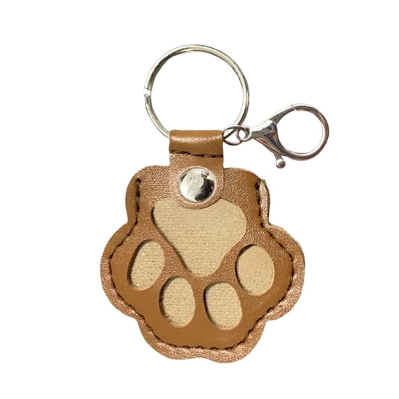 Cat Paw Shaped Transparent Pet Hair Memorial Keychain, Pet Footprint ...
