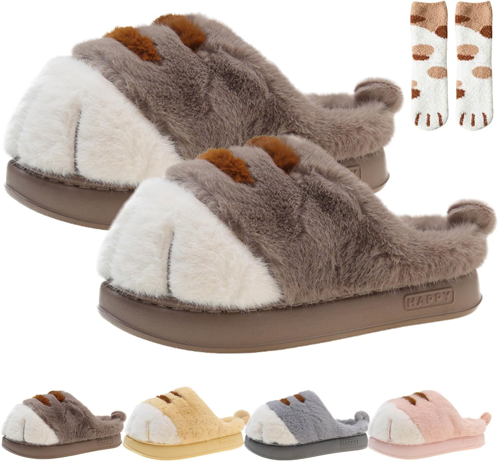 Cat Paw Slippers,Cat Foot Slippers,Cat Slippers For Women,Cat Paw ...