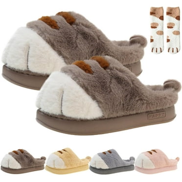 Cat Paw Slippers, Cute Funny 3D Cat Paw Cartoon Slipper, Thickened Anti ...