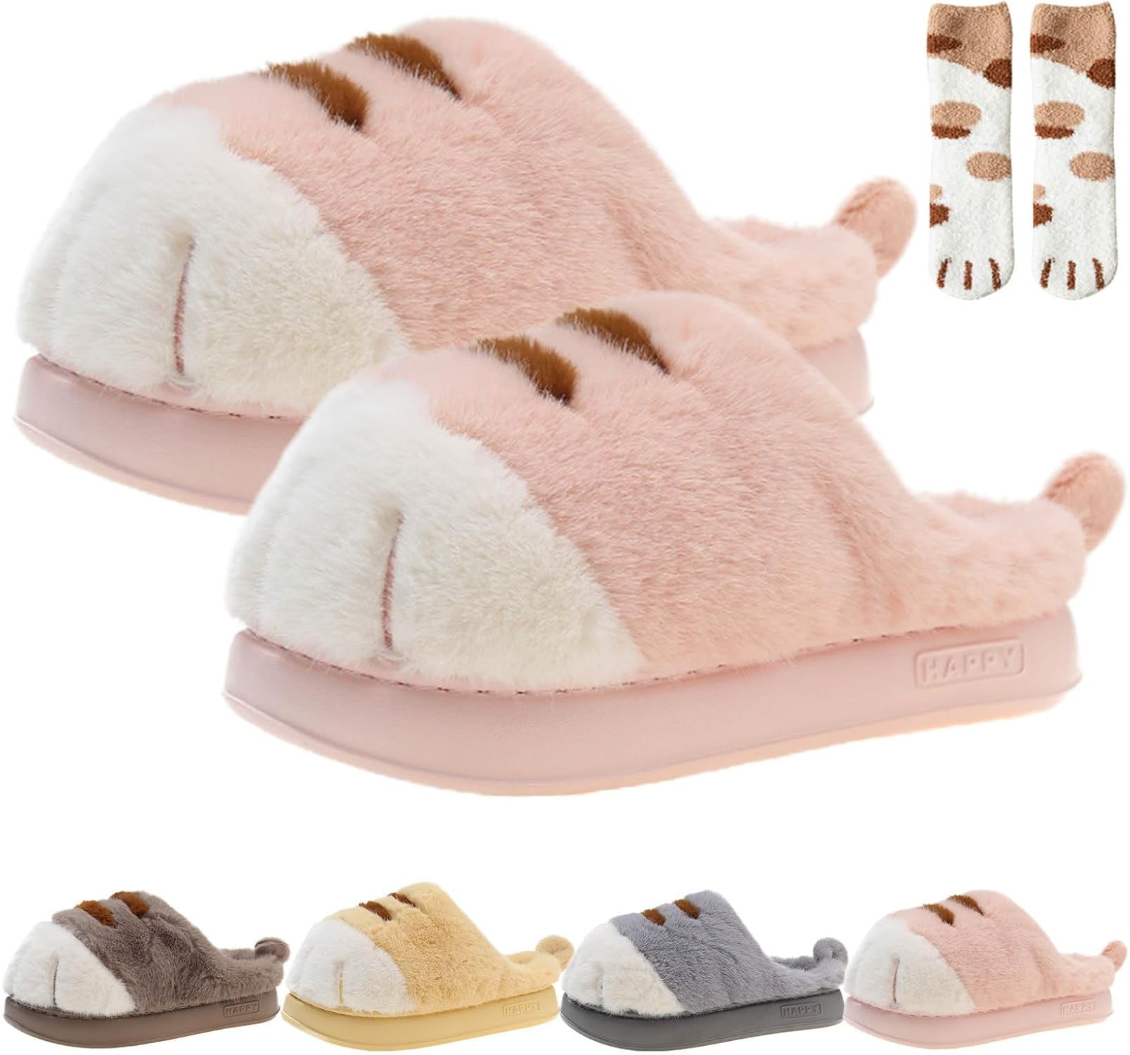 Cat Paw Slippers,Cat Foot Slippers,Cat Slippers For Women,Cat Paw ...
