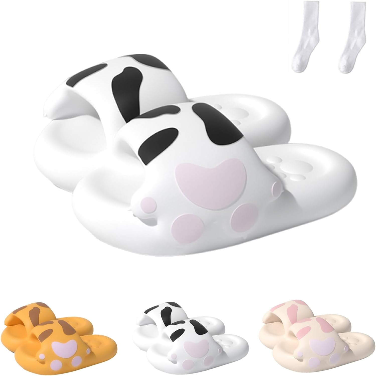 Cat Paw Slippers, Summer Cute Cartoon Cat Paw Slides for Women, EVA ...