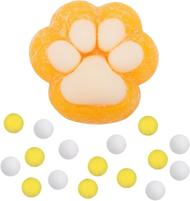 Cat Paw Squeeze Squishy Toys, Plastic Taba Soft Cat Paw with 10 Mini ...