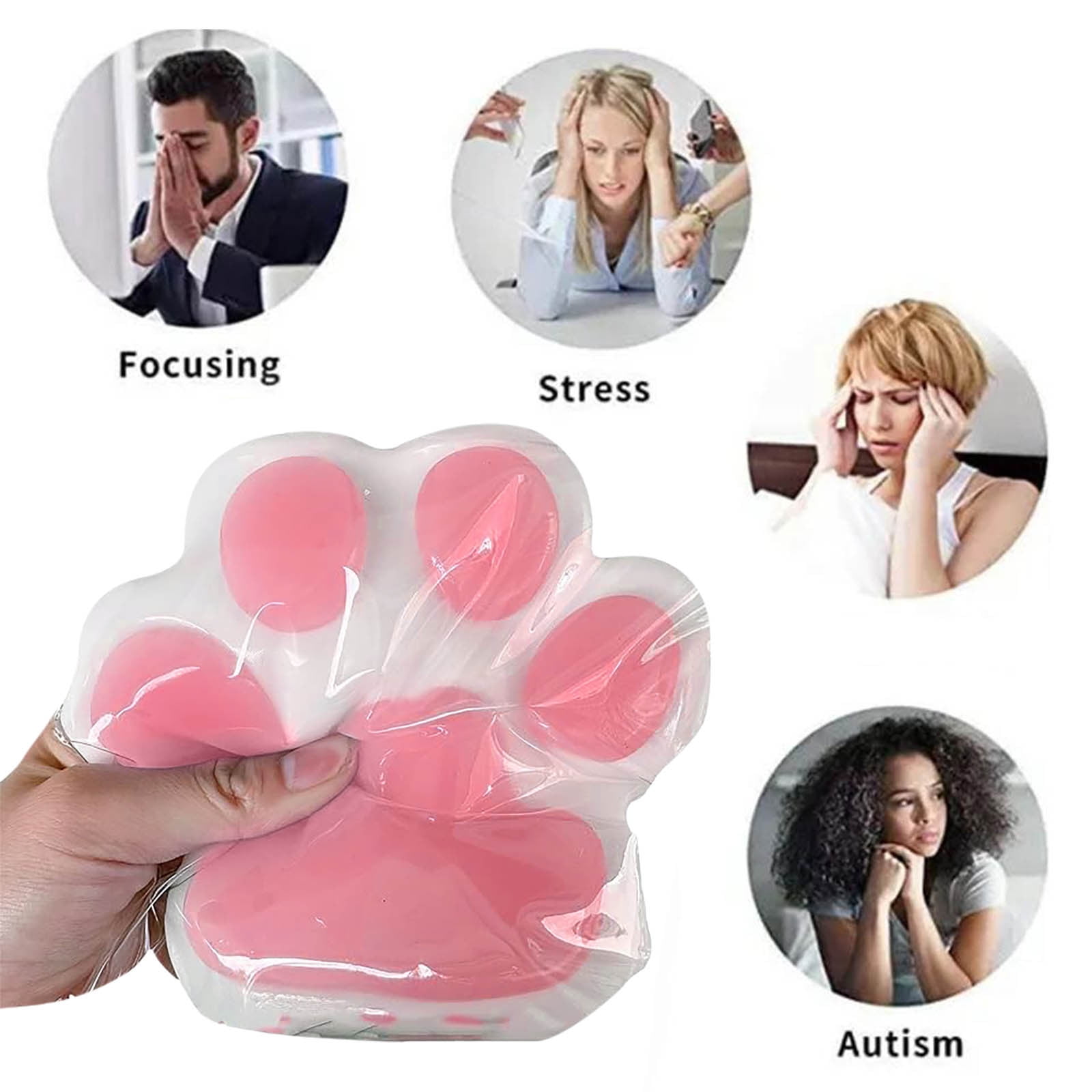 Cat Paw Squeeze Toy, Large Size Taba Soft Kitten Paw Squishy Kawaii ...