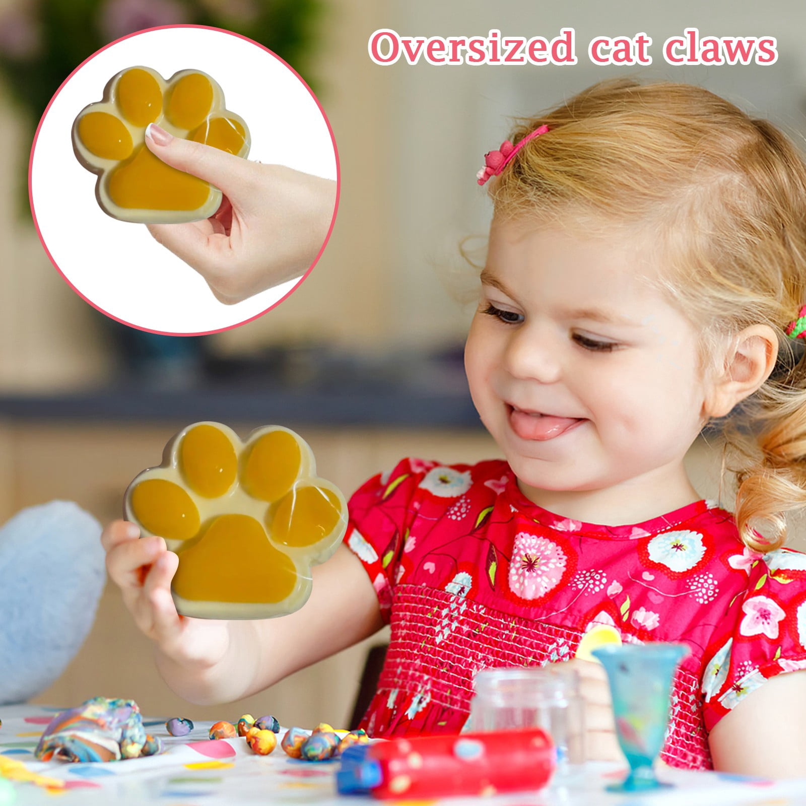 Cat Paw Squeeze Toy, Starry Sky Cat Paw Squish Toys Fun Squishy Pinch ...