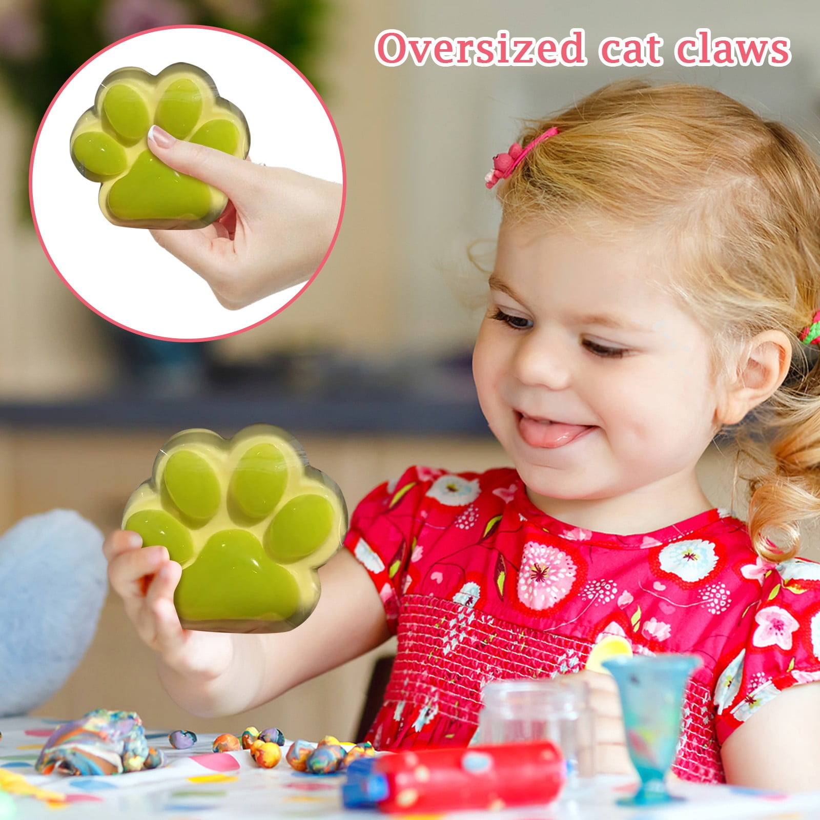 Cat Paw Squeeze Toy, Starry Sky Cat Paw Squish Toys Fun Squishy Pinch Taba Toy Fufu Kitty Paw ...