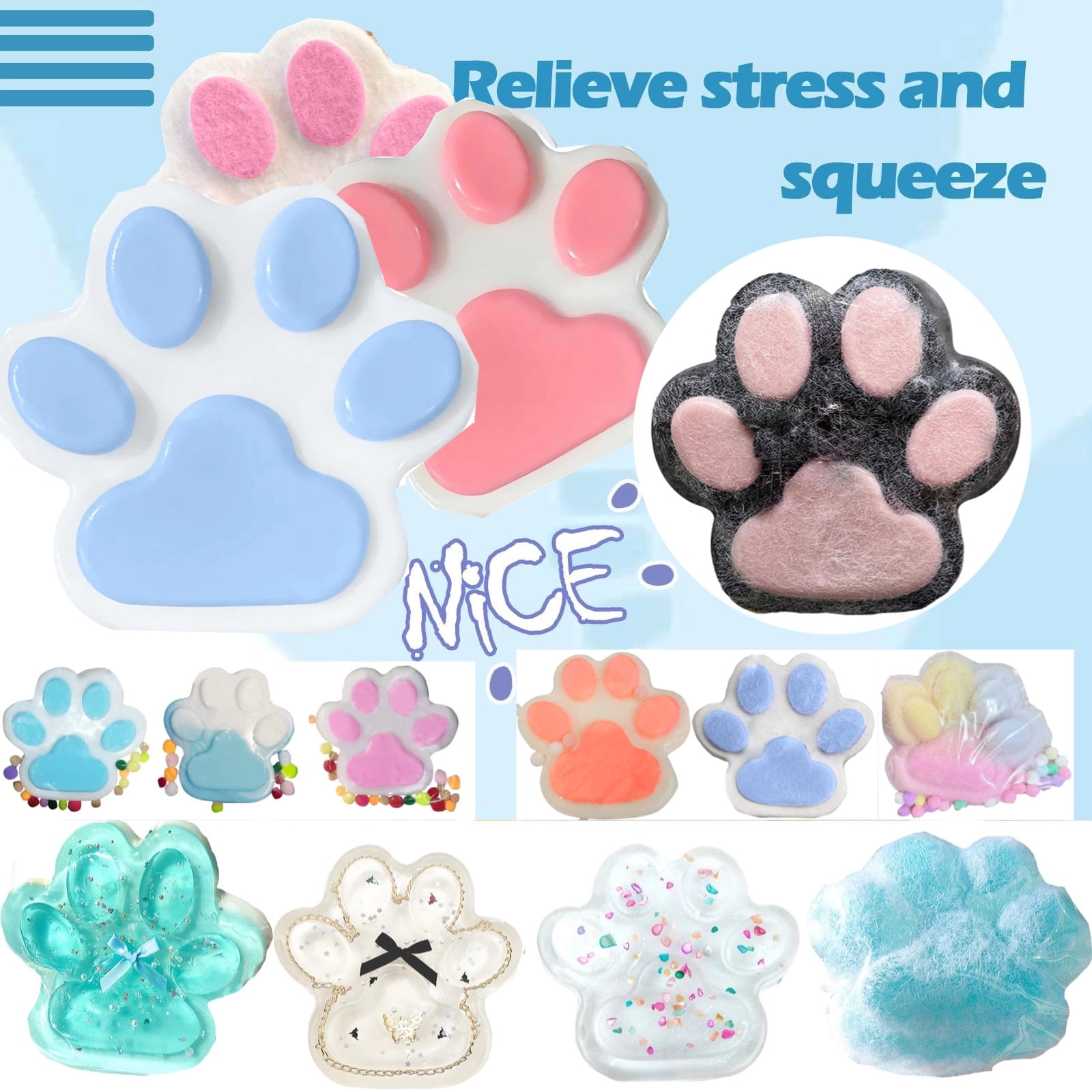 Cat Paw Squishy, Cat Paw Giant Paw Squishy Fidget Toys, Giant Cat Paw ...