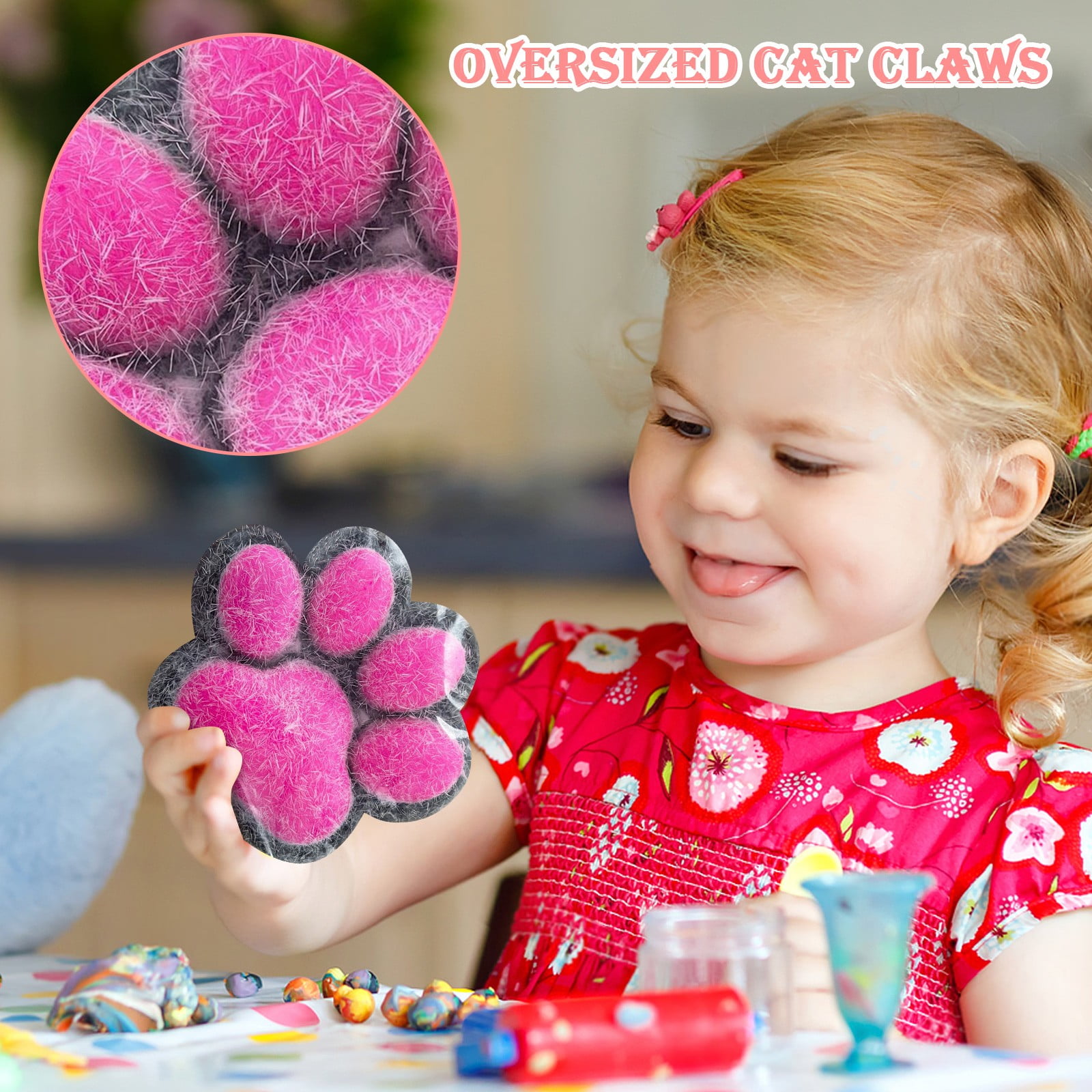 Cat Paw Squishy Toy - Black, 5 in Big Cute Kawaii Fufu Squishies ...
