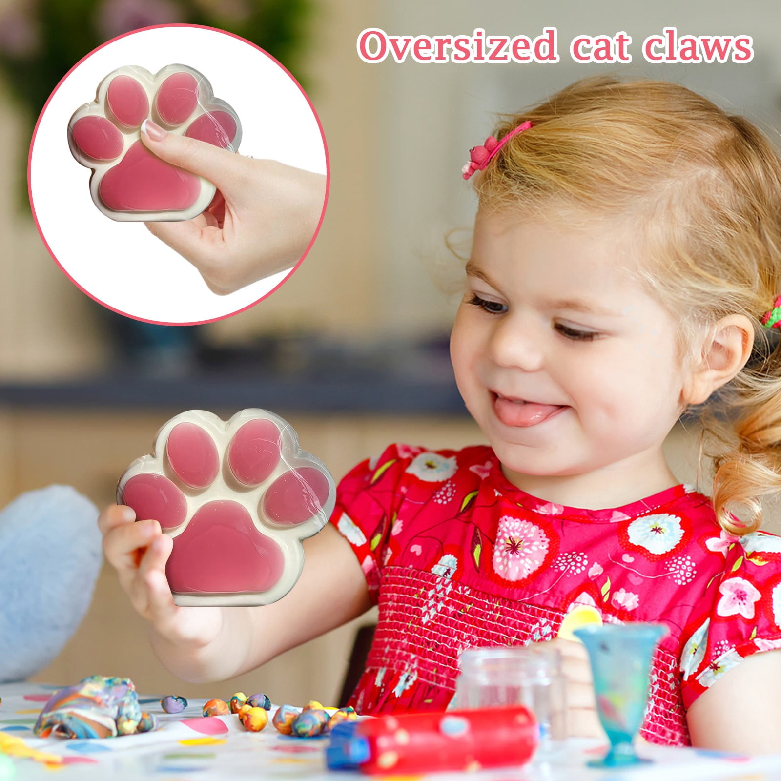 Cat Paw Squishy Toys, 2.3 in Big Cute Kawaii fufu Squishies,Sticky ...
