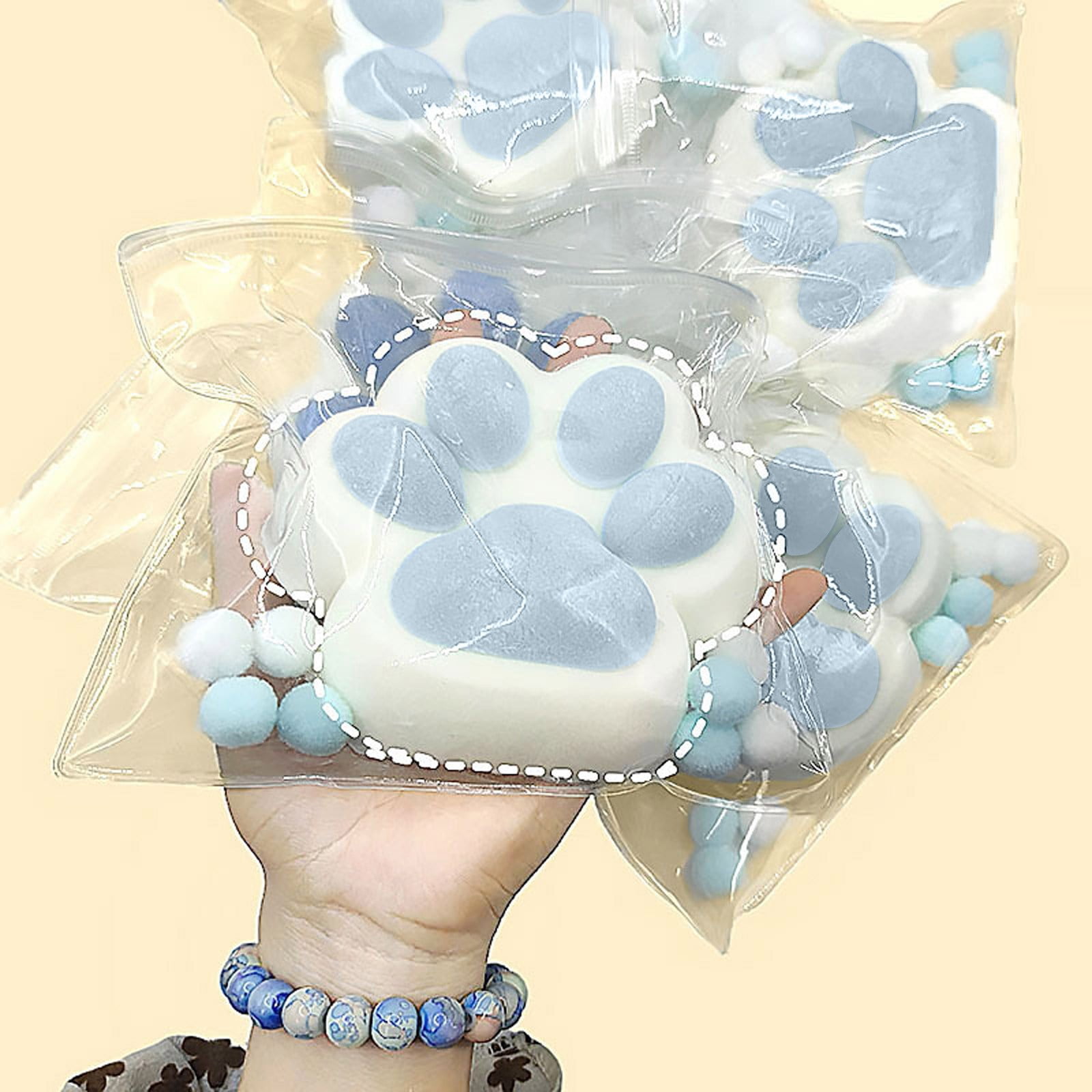 Cat Paw Squishy Toys, Handmade Taba Squishy Big Cat Paw Silicone Stress Relief Fidget Toys ...