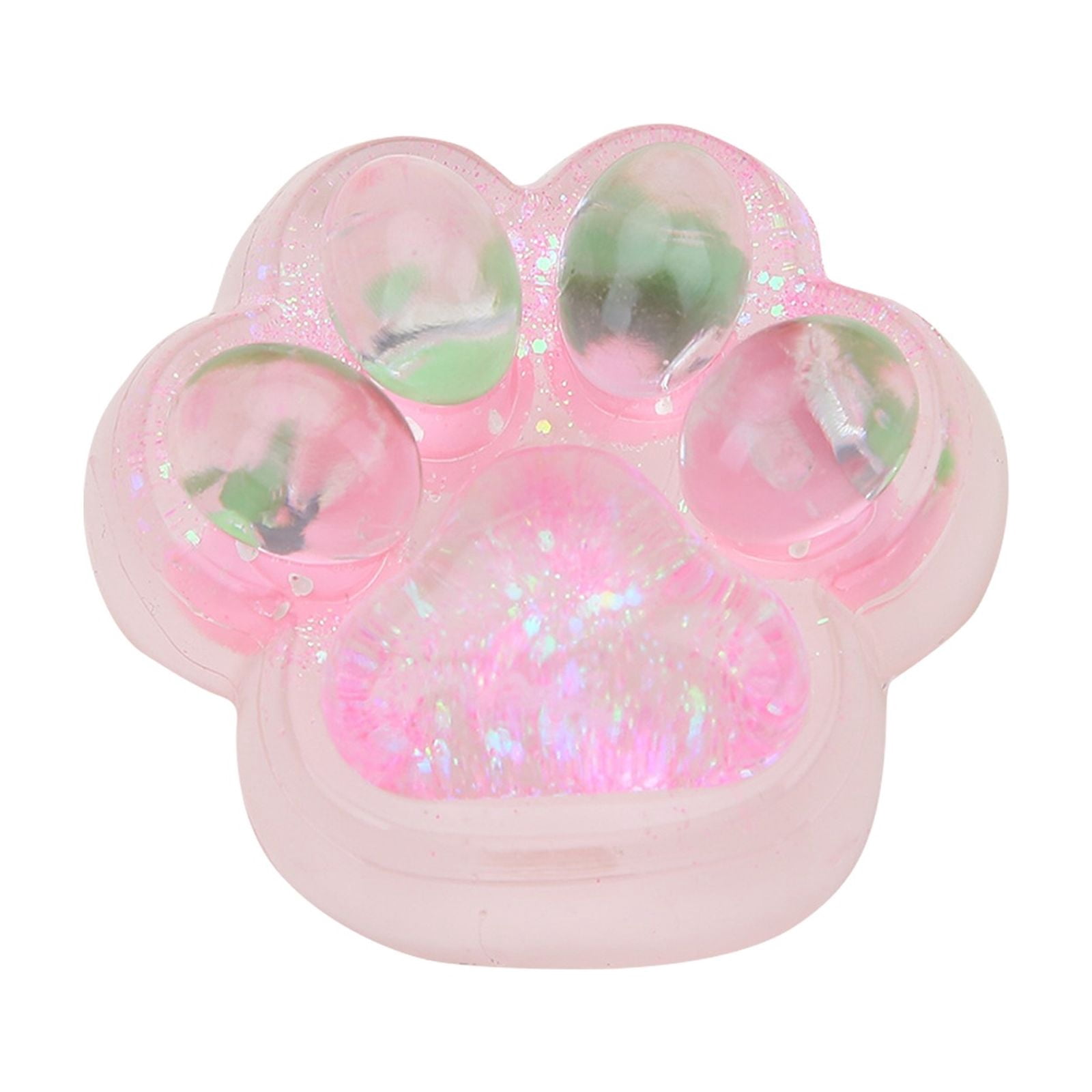 Cat Paw Taba Squishy Toys, Furry Pink Cute Fufu Squishy Sensory Stress ...