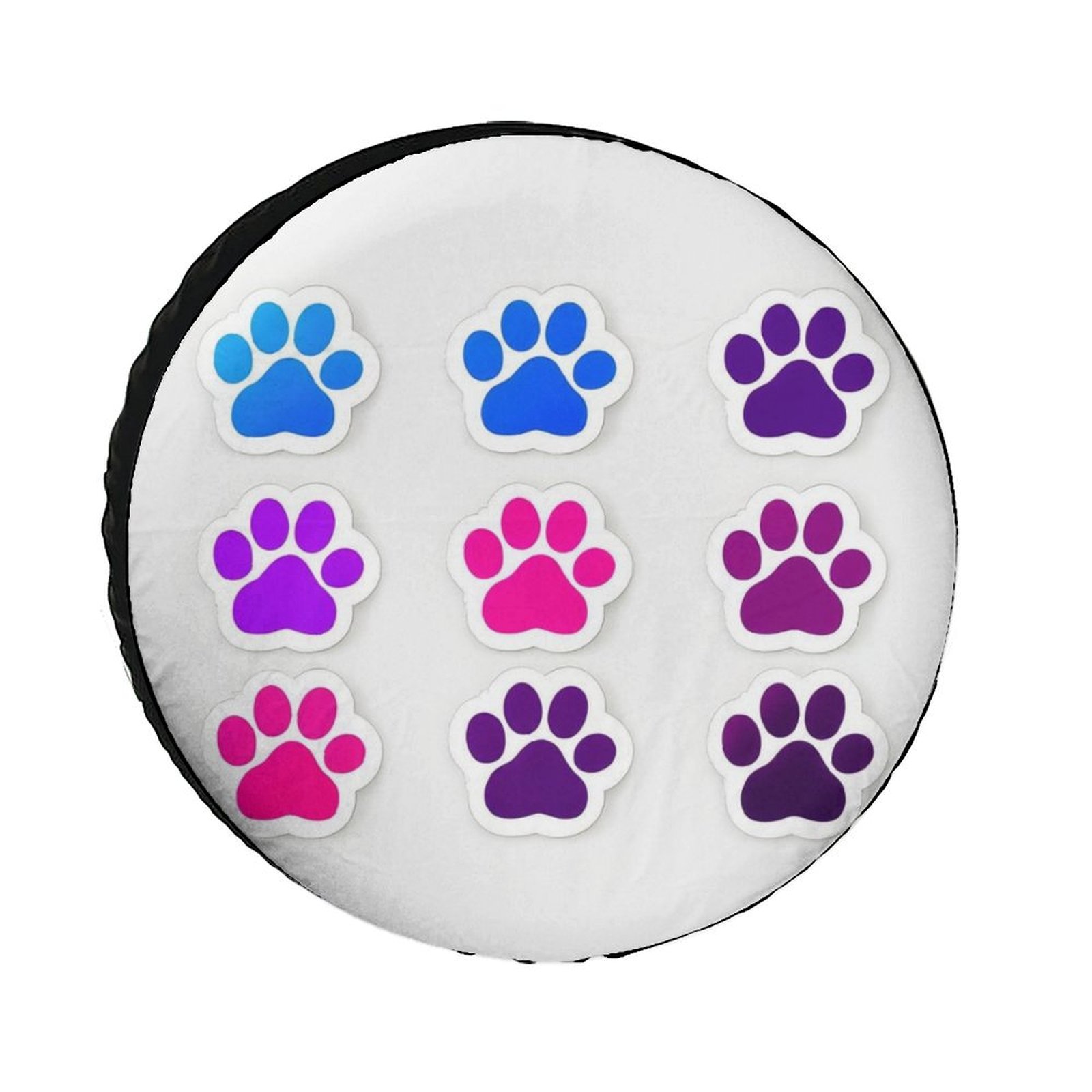 Cat Paws Blue Pink Purple Pattern Spare Tire Cover 14-16inch Universal ...