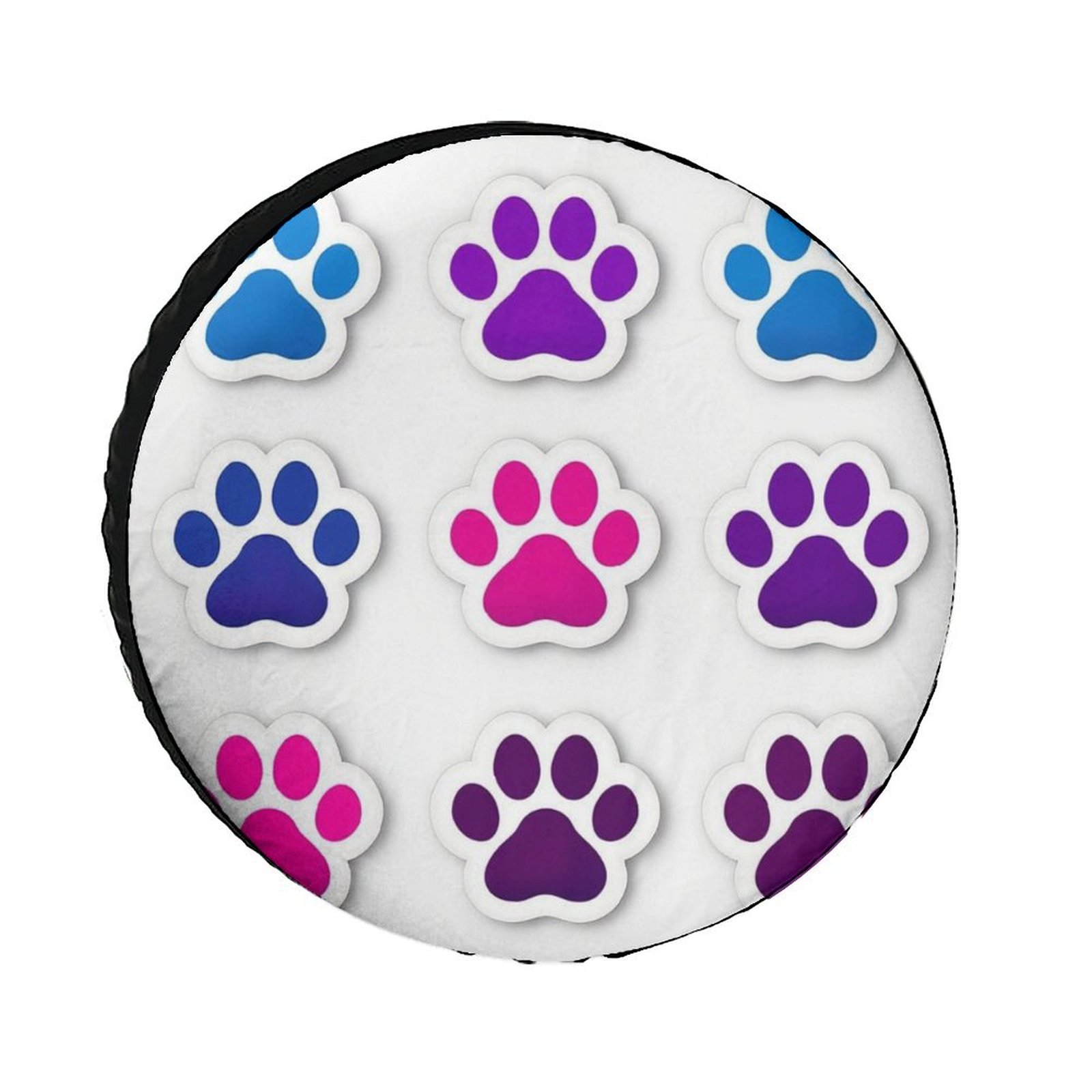 Cat Paws Blue Pink Purple Pattern Spare Tire Cover 14-16inch Universal ...