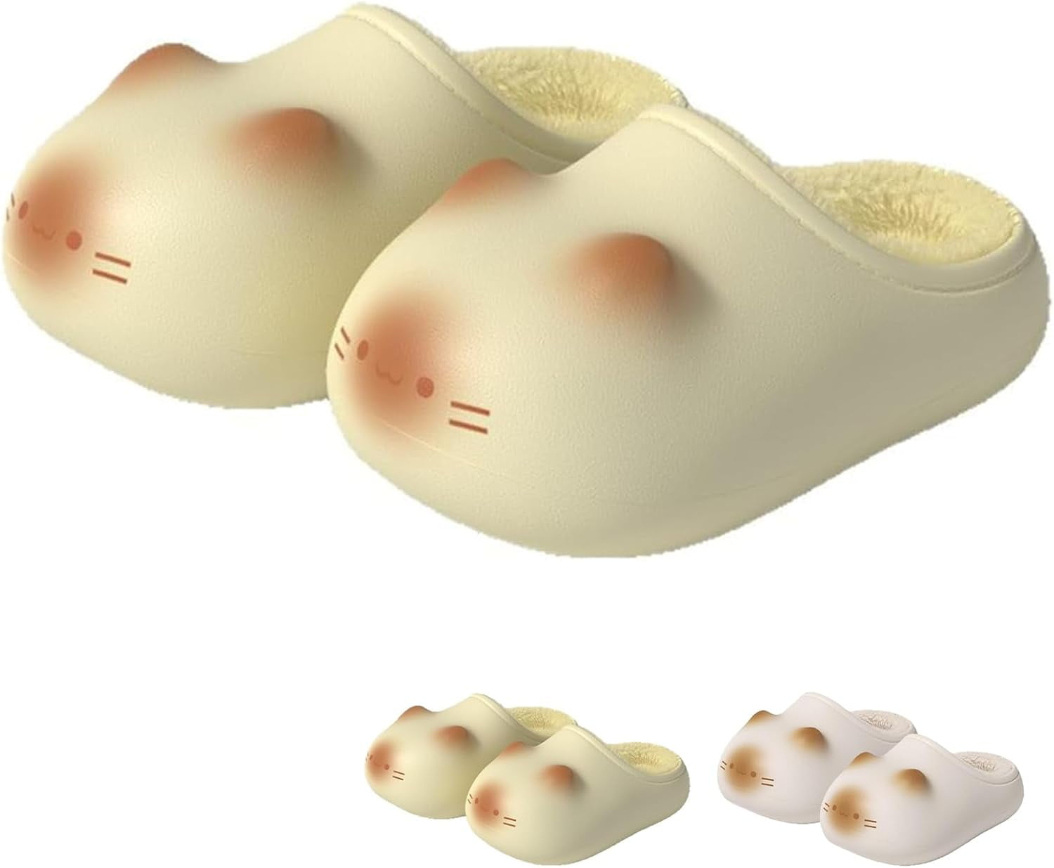 Cat Paws Footprints Height Increase Slippers – Fluffy Plush Cat Paws ...