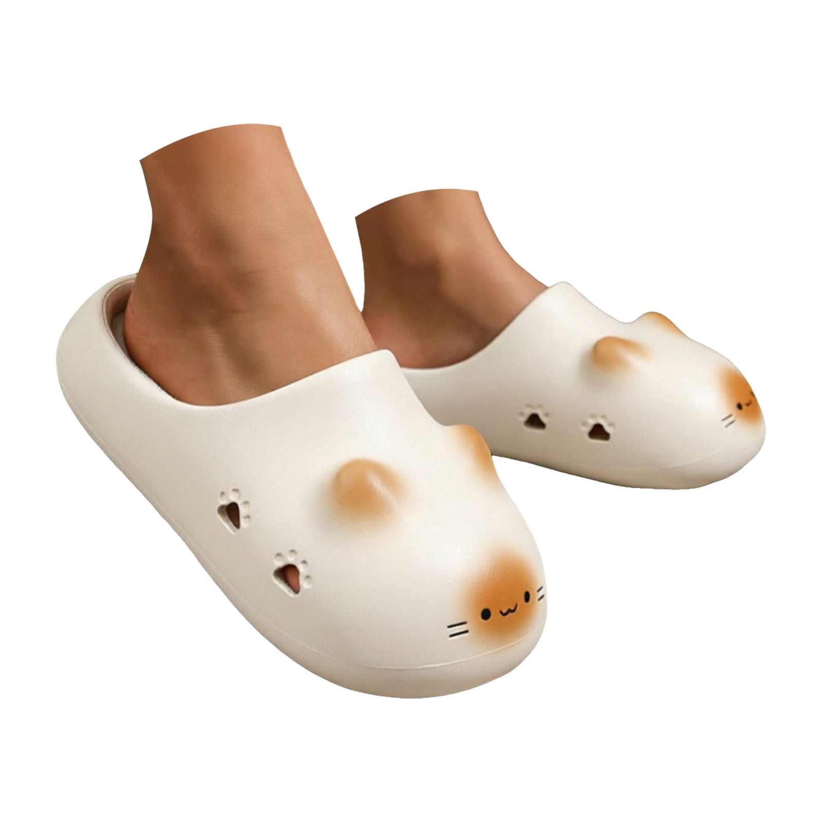 Cat Paws Print Shoe for Women Slippers Platform Casual Slip on Indoor ...