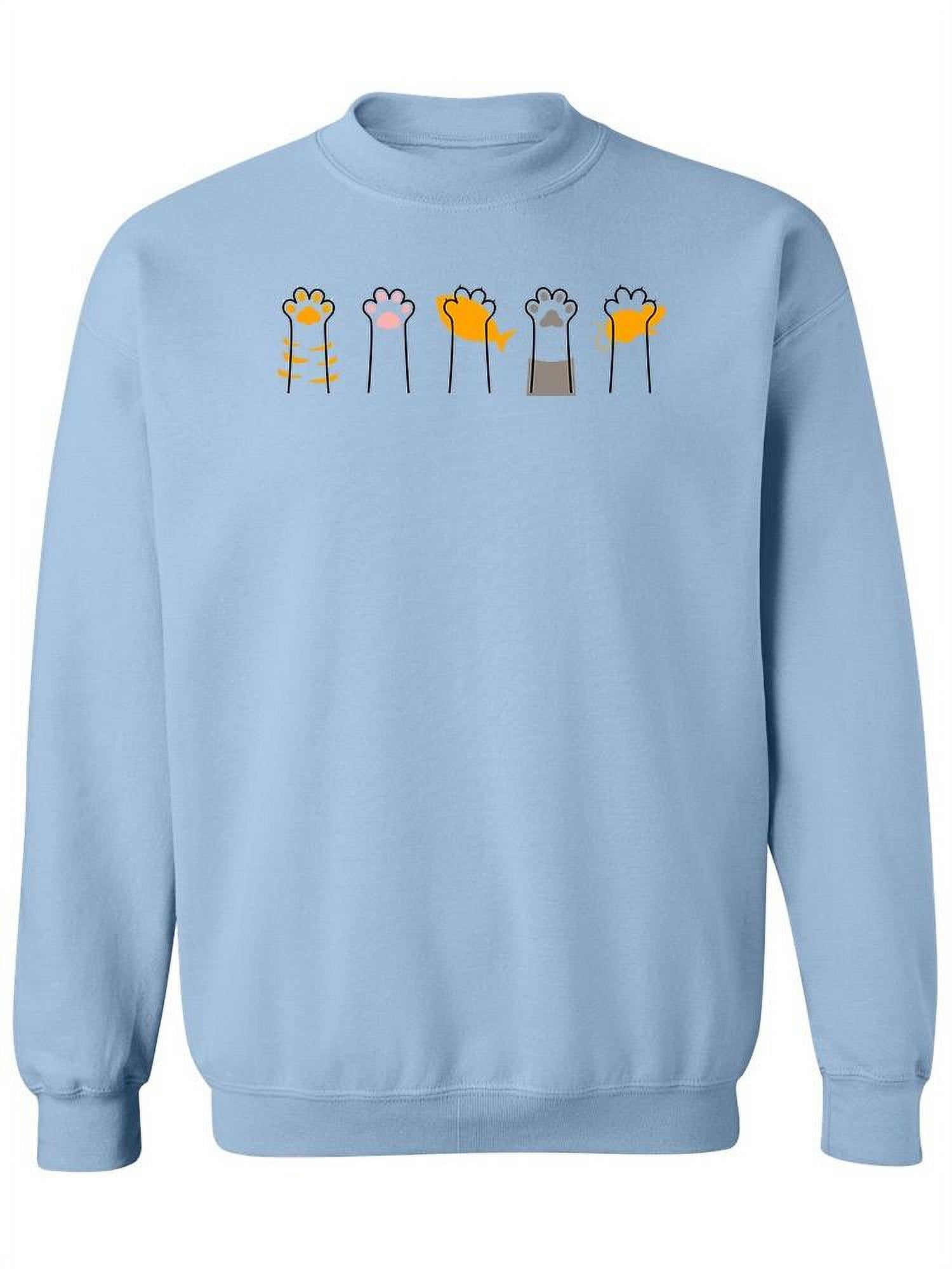 Cat Paws Sweatshirt Women -Image by Shutterstock, Female XX-Large ...