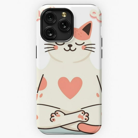 Cat Peace and Love Cute Minimal Animal Quote with iPhone 17 to 11 Pro ...