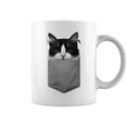 Cat Peeking In Pocket Cute Cat Lover For Dad Coffee Mugs - Walmart.com