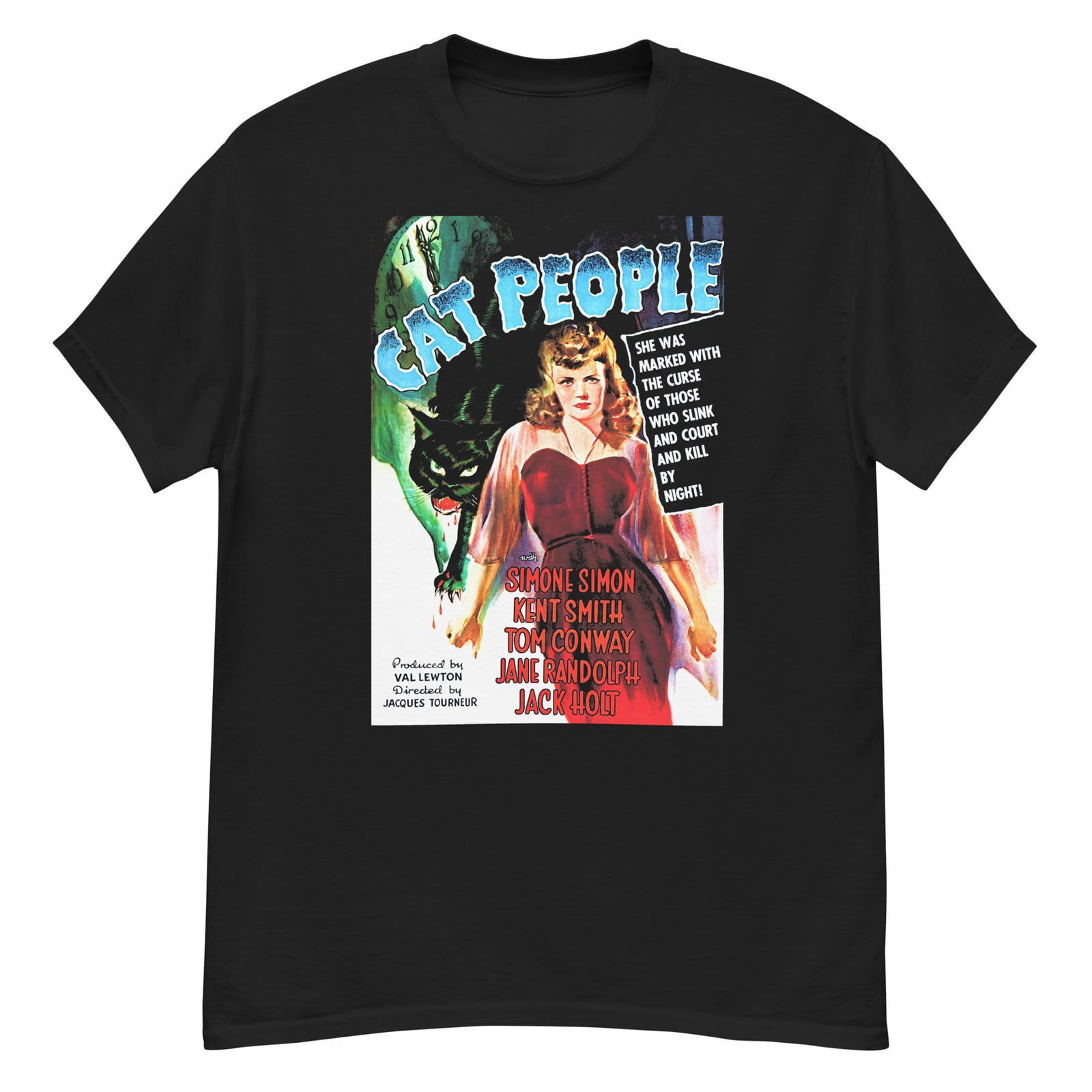 Cat People '42 cult horror film fan art t-shirt - Walmart.com